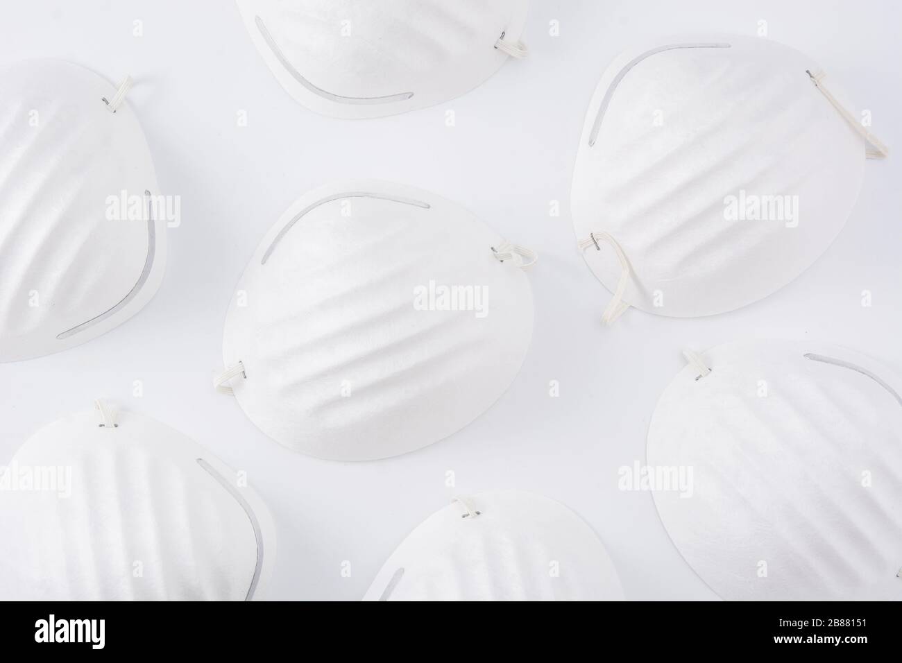 Medical face mask pattern for coronavirus on white background Stock ...