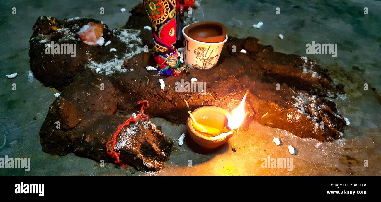 A picture of goverdhan god Stock Photo - Alamy