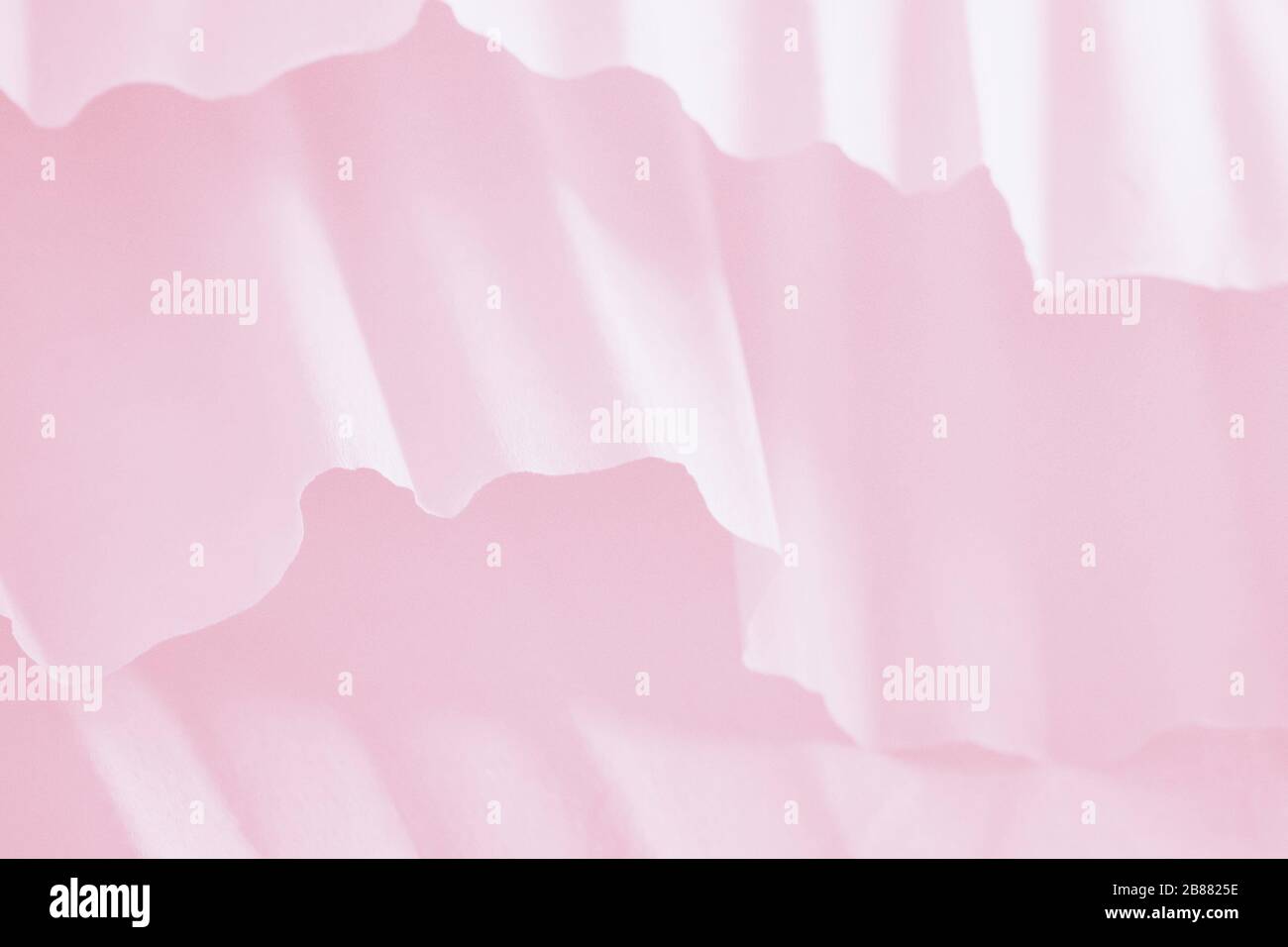 Pale pink gradient background with paper waves Stock Photo - Alamy