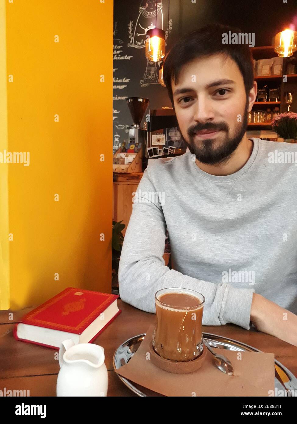 Orange cafe interior hi-res stock photography and images - Alamy