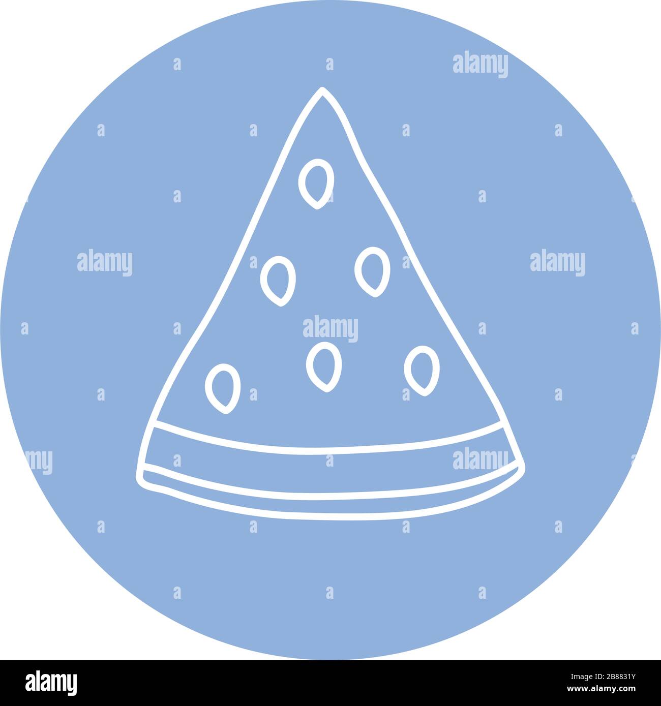 watermelon piece icon over white background, minimalist tattoo concept ...