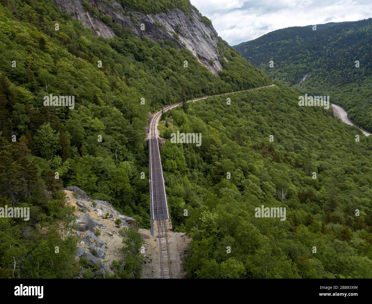 Willey brook bridge, bridge of the Conway Scenic Railroad, Crawford ...