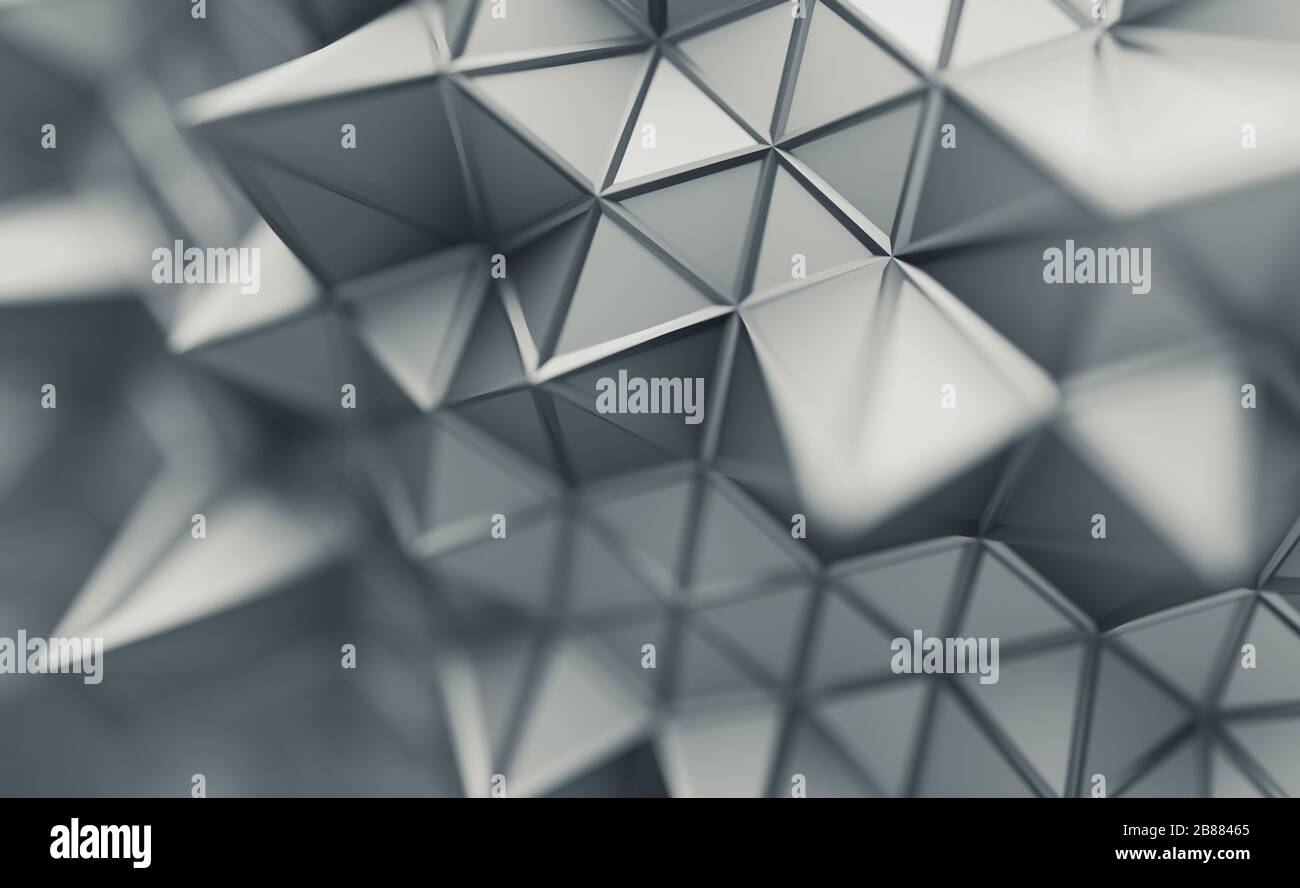 Abstract 3d Rendering Of Triangulated Surface Contemporary Background Futuristic Polygonal