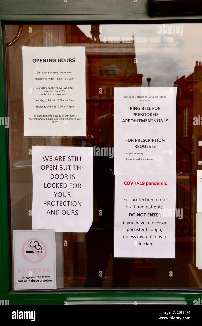 Notices on door hi-res stock photography and images - Alamy