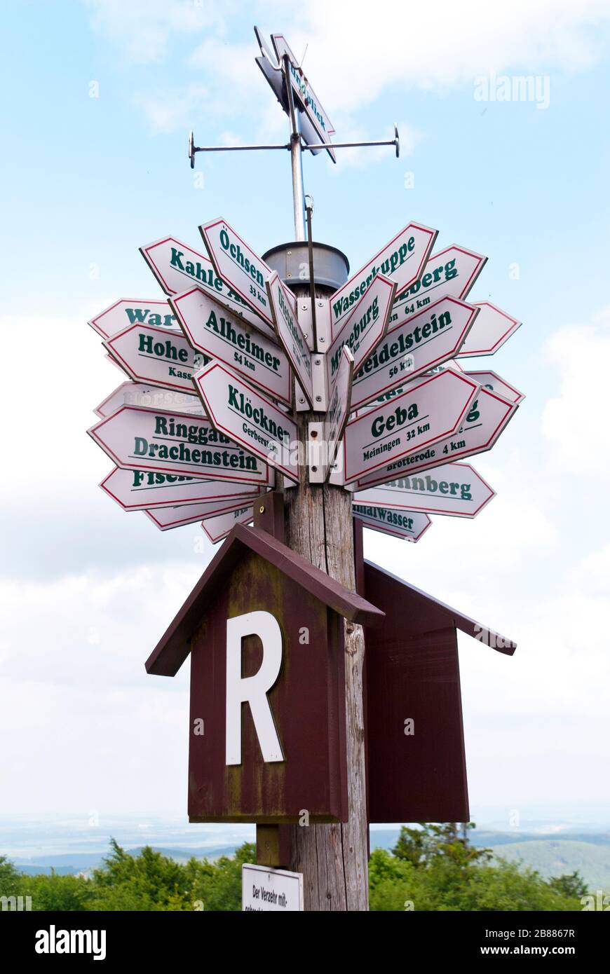 Rennsteig sign hi-res stock photography and images - Alamy