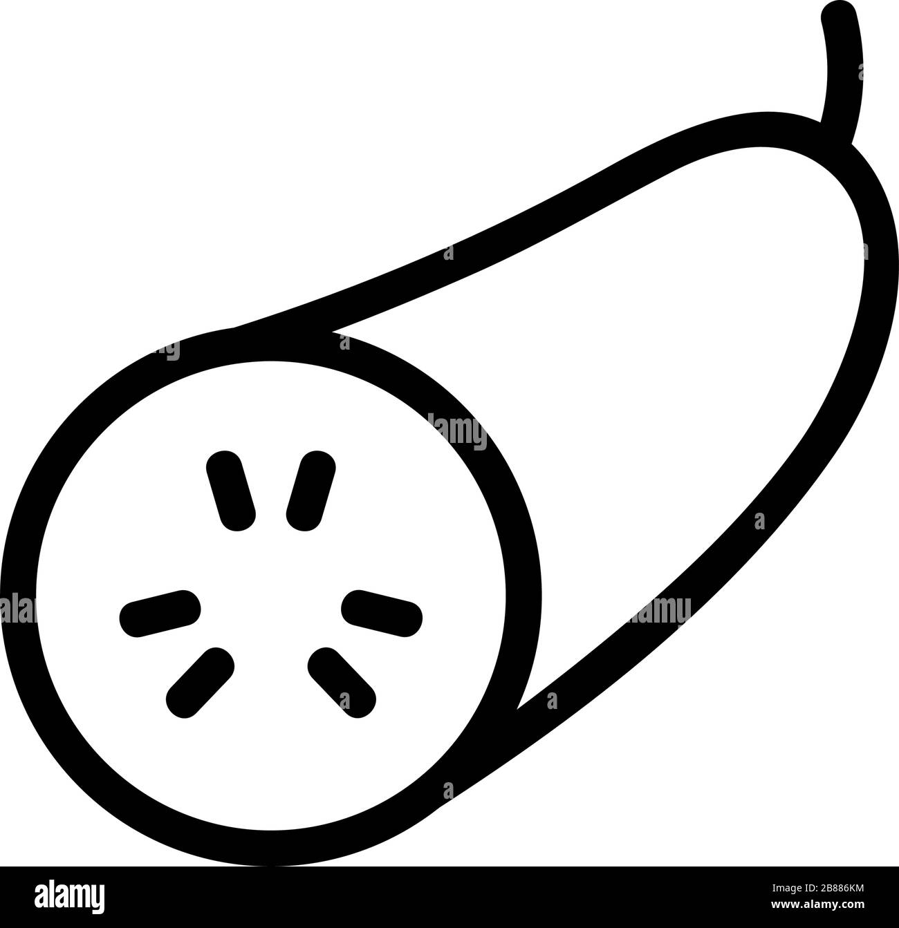 cucumber tasty icon vector outline illustration Stock Vector Image ...
