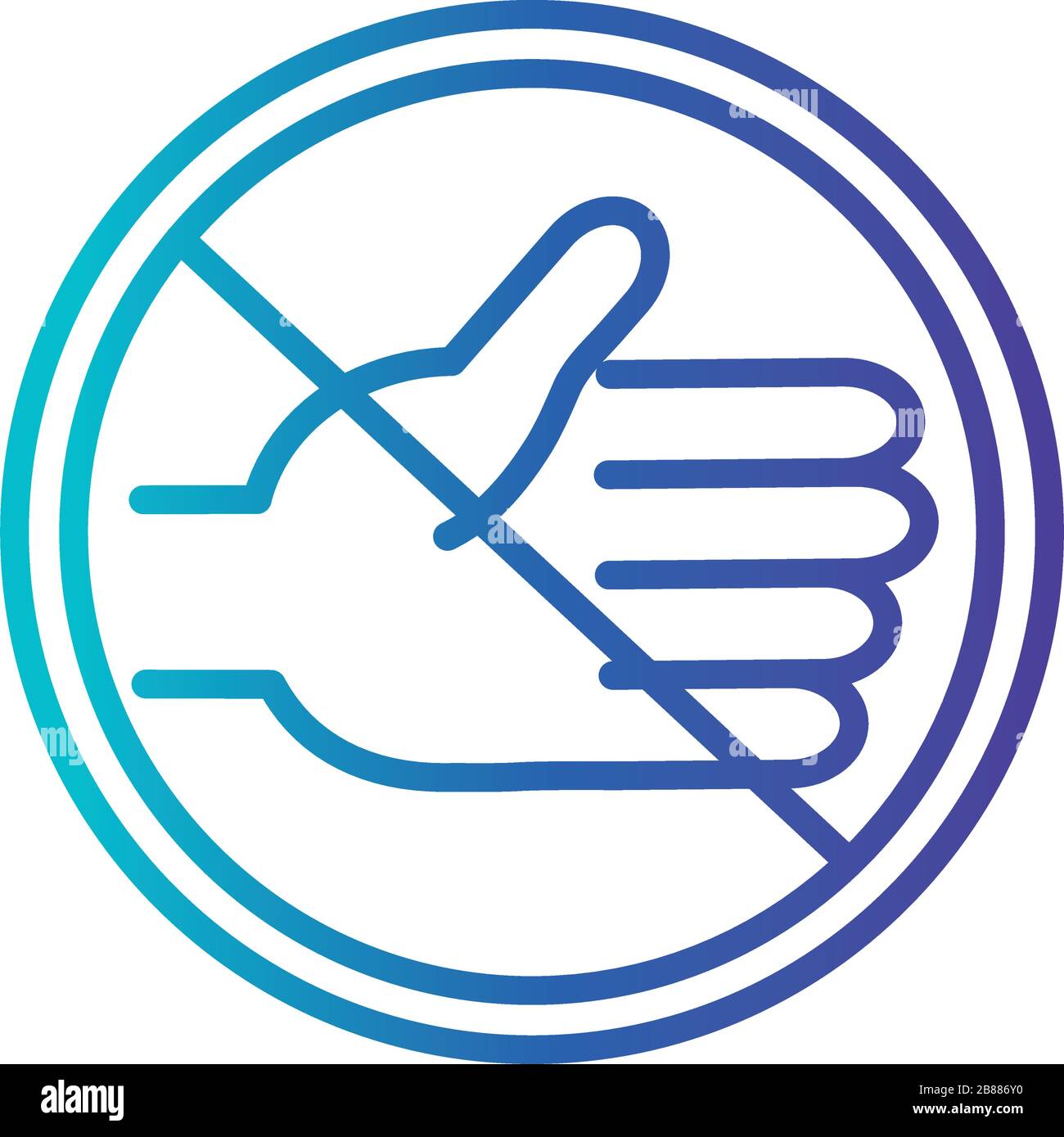 Forbidden signal shake hands hi-res stock photography and images - Alamy