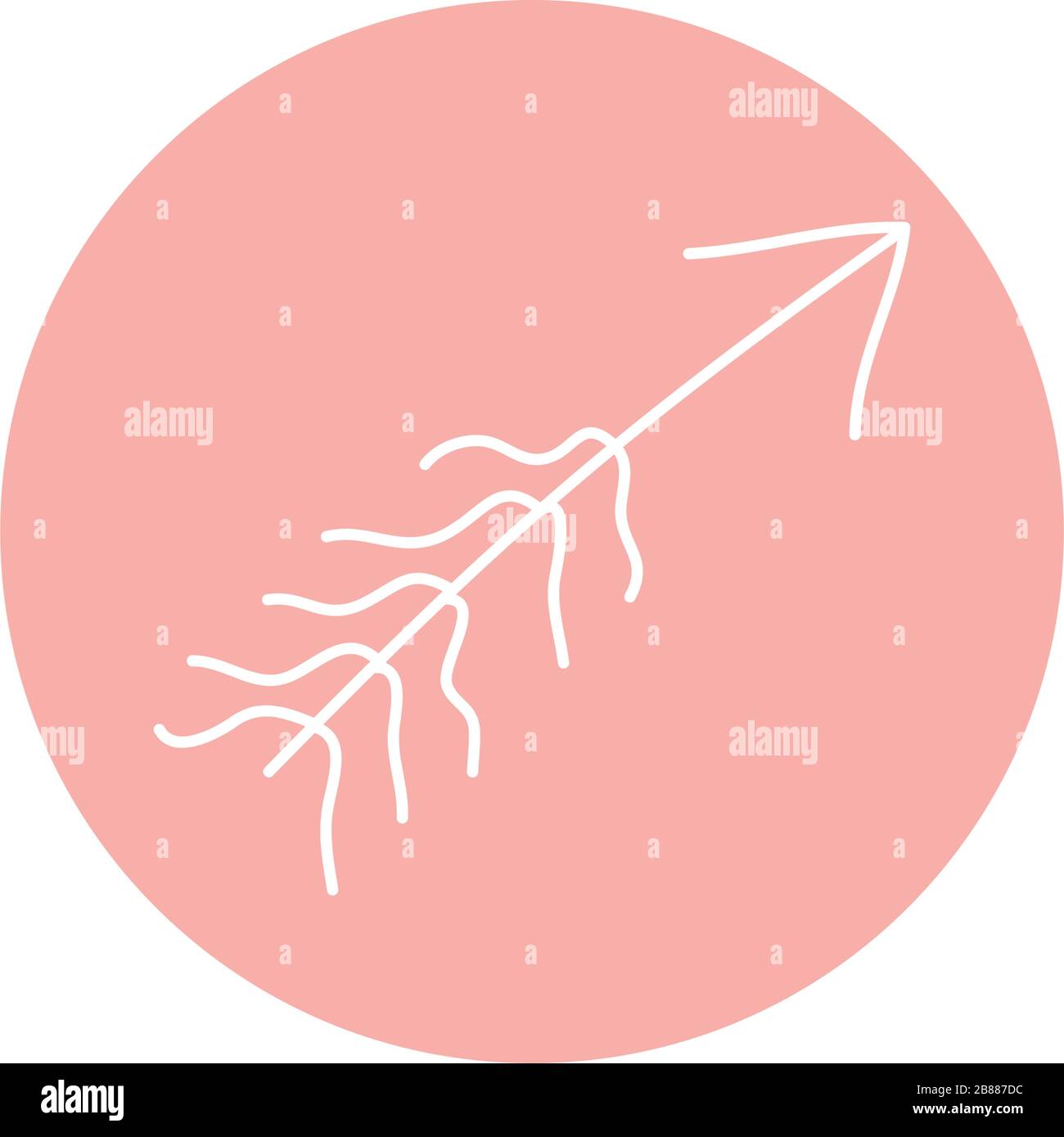 arrow icon over white background, minimalist tattoo concept, line block ...