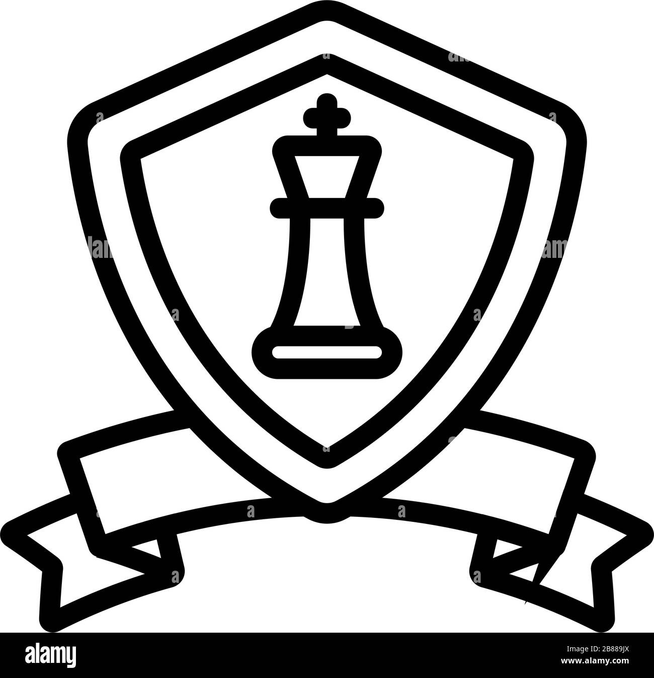 chess logo icon vector outline illustration Stock Vector Image & Art ...