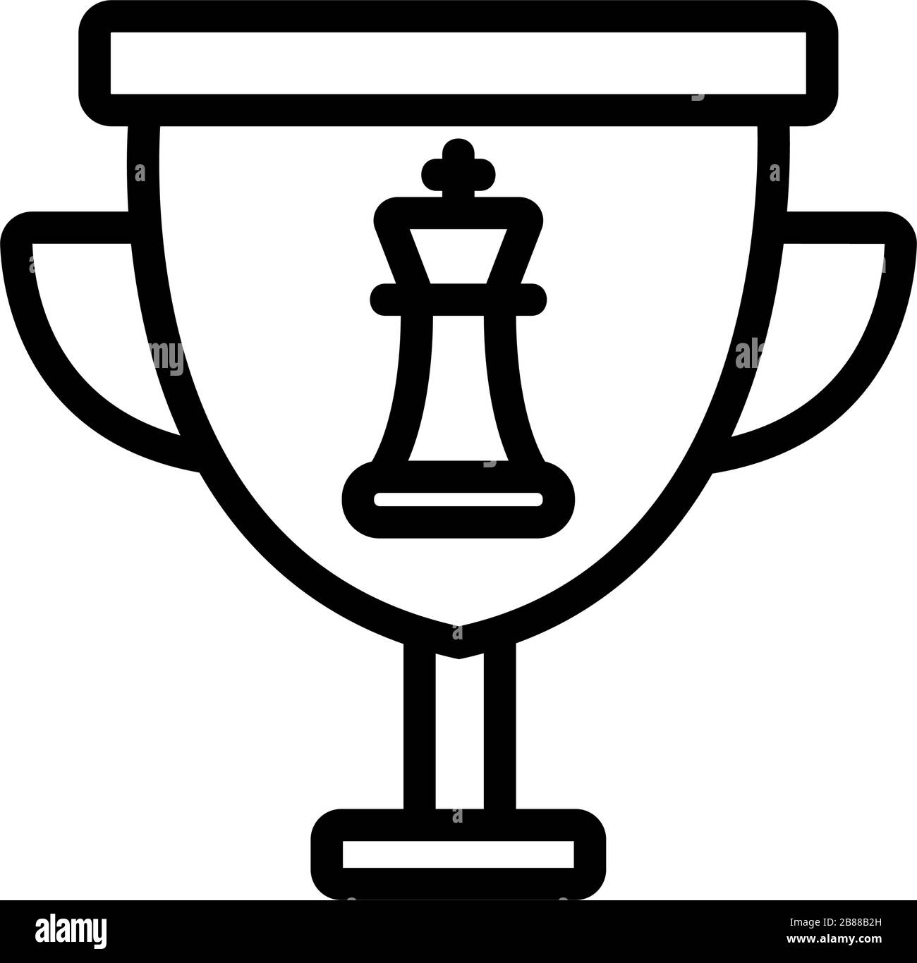 Cup winner chess icon vector outline illustration Stock Vector Image ...