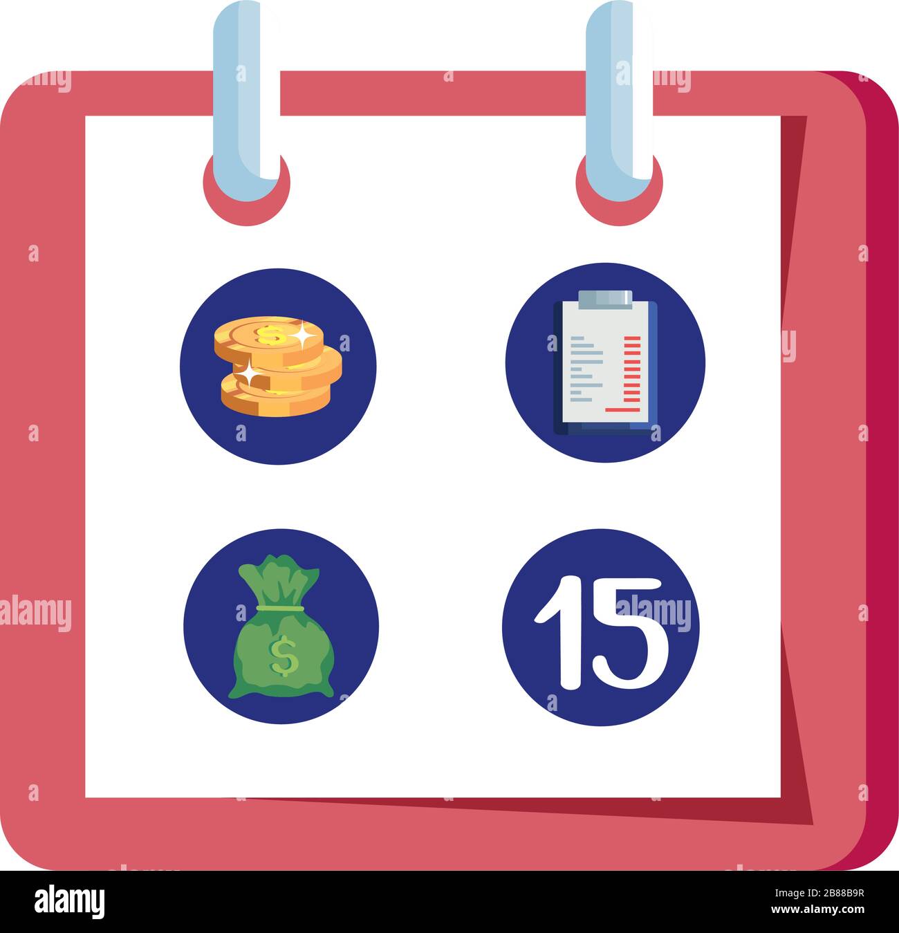 set icons in calendar reminder Stock Vector Image & Art - Alamy