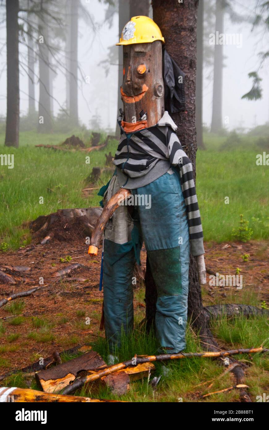 Figure in the Forest Stock Photo - Alamy