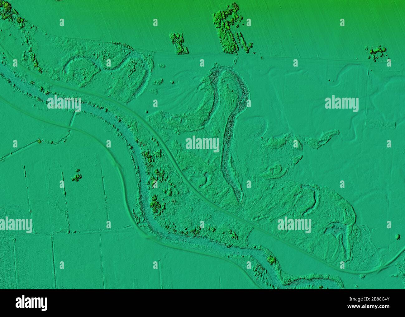 Map of oxbow hi-res stock photography and images - Alamy