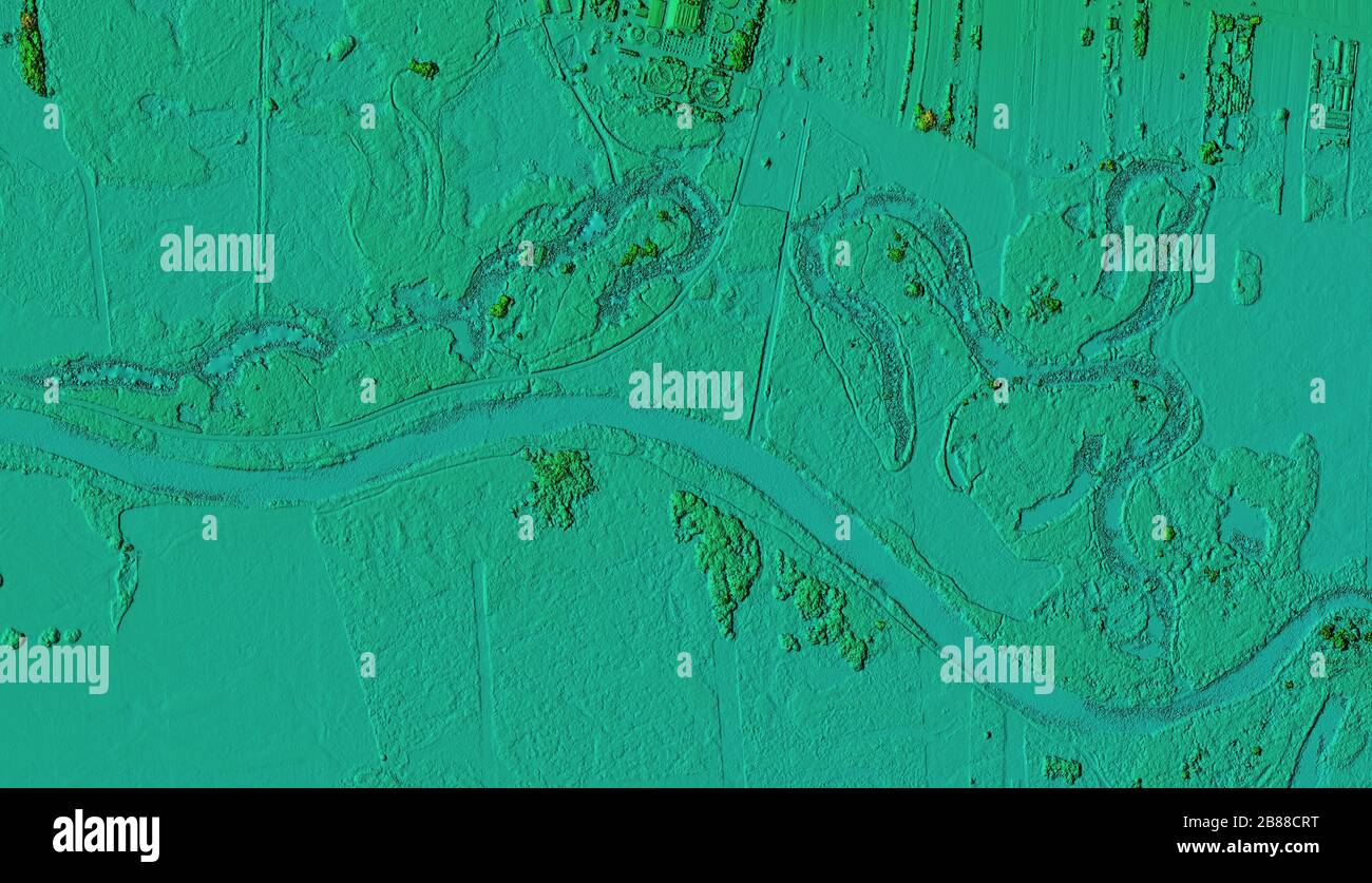 Map of oxbow hi-res stock photography and images - Alamy