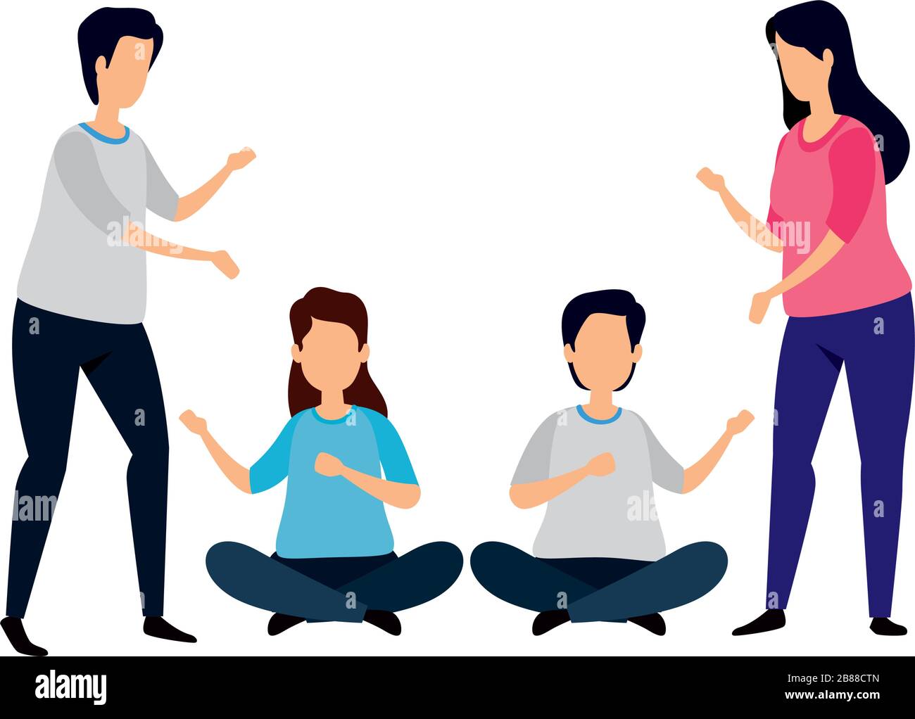 group of young people avatar characters Stock Vector Image & Art - Alamy