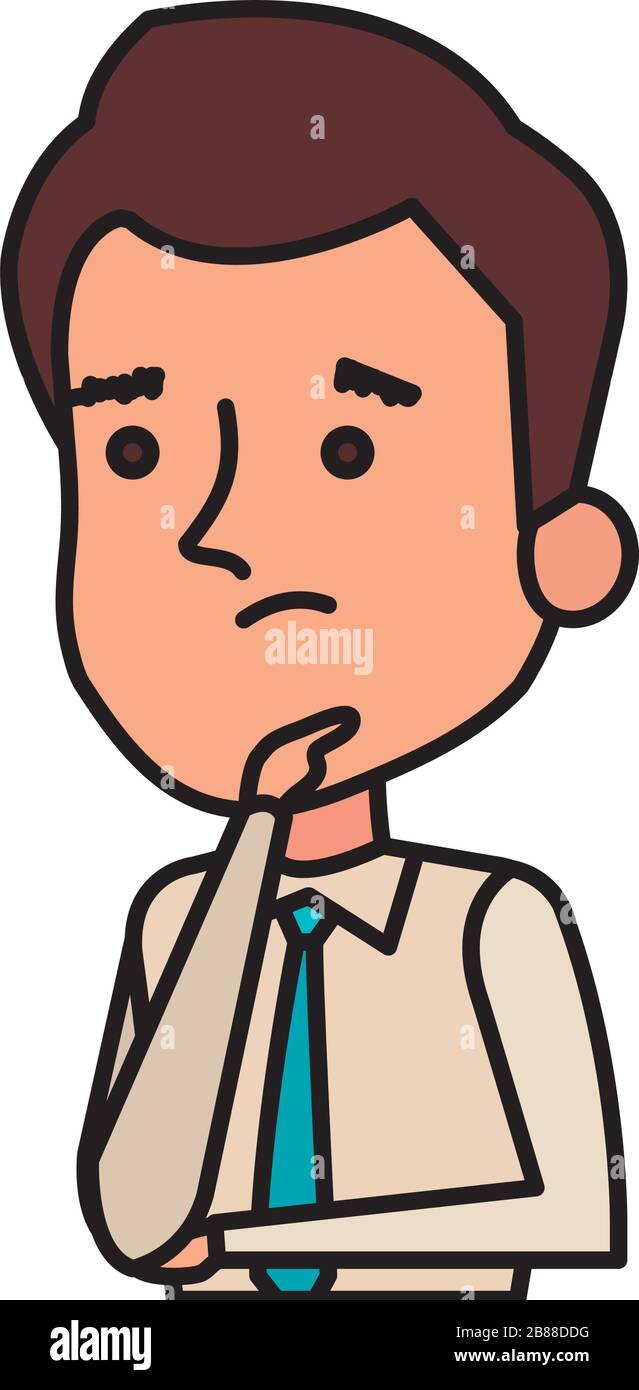 businessman thinking avatar character icon Stock Vector Image & Art - Alamy