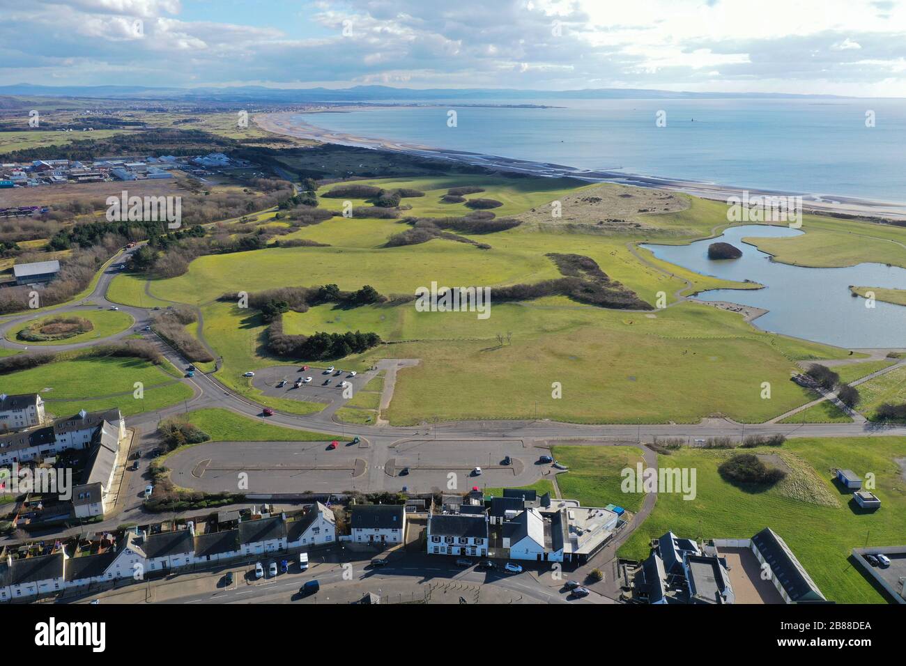 Aerial drone view of Irvine Ayrshire Scotland Stock Photo - Alamy