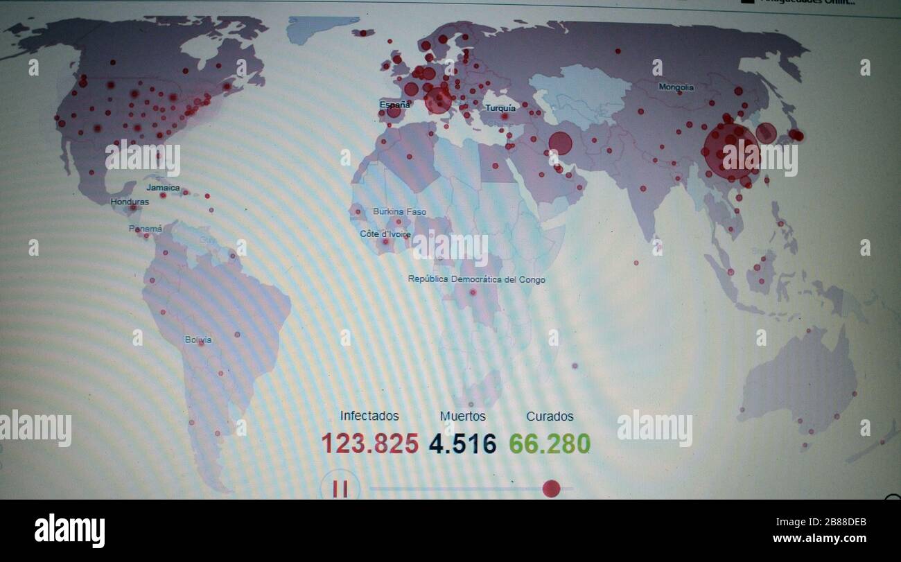 world map of coronavirus infections Stock Photo - Alamy