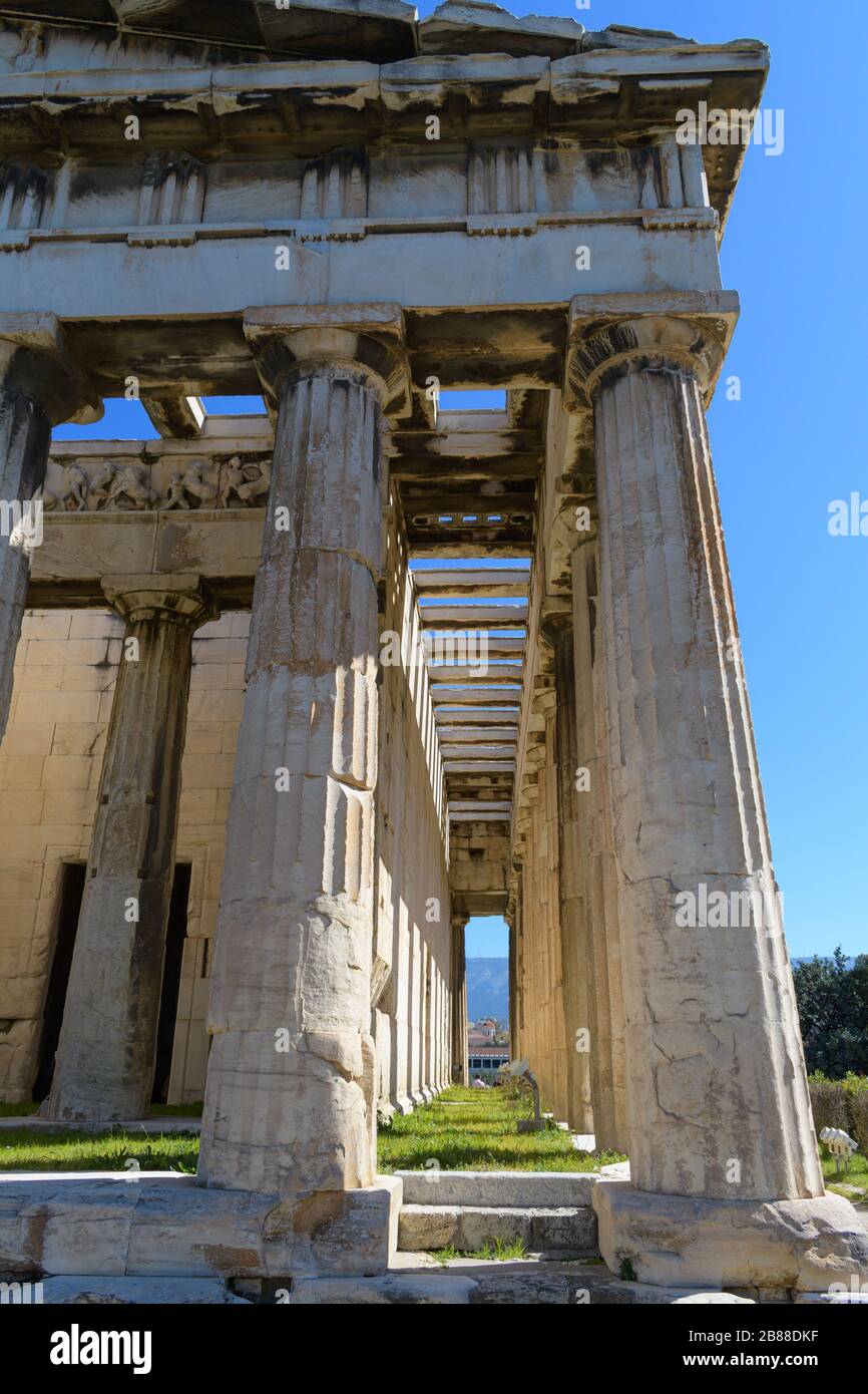 Temple of Hephaestus in Agora, Athens Stock Photo - Alamy