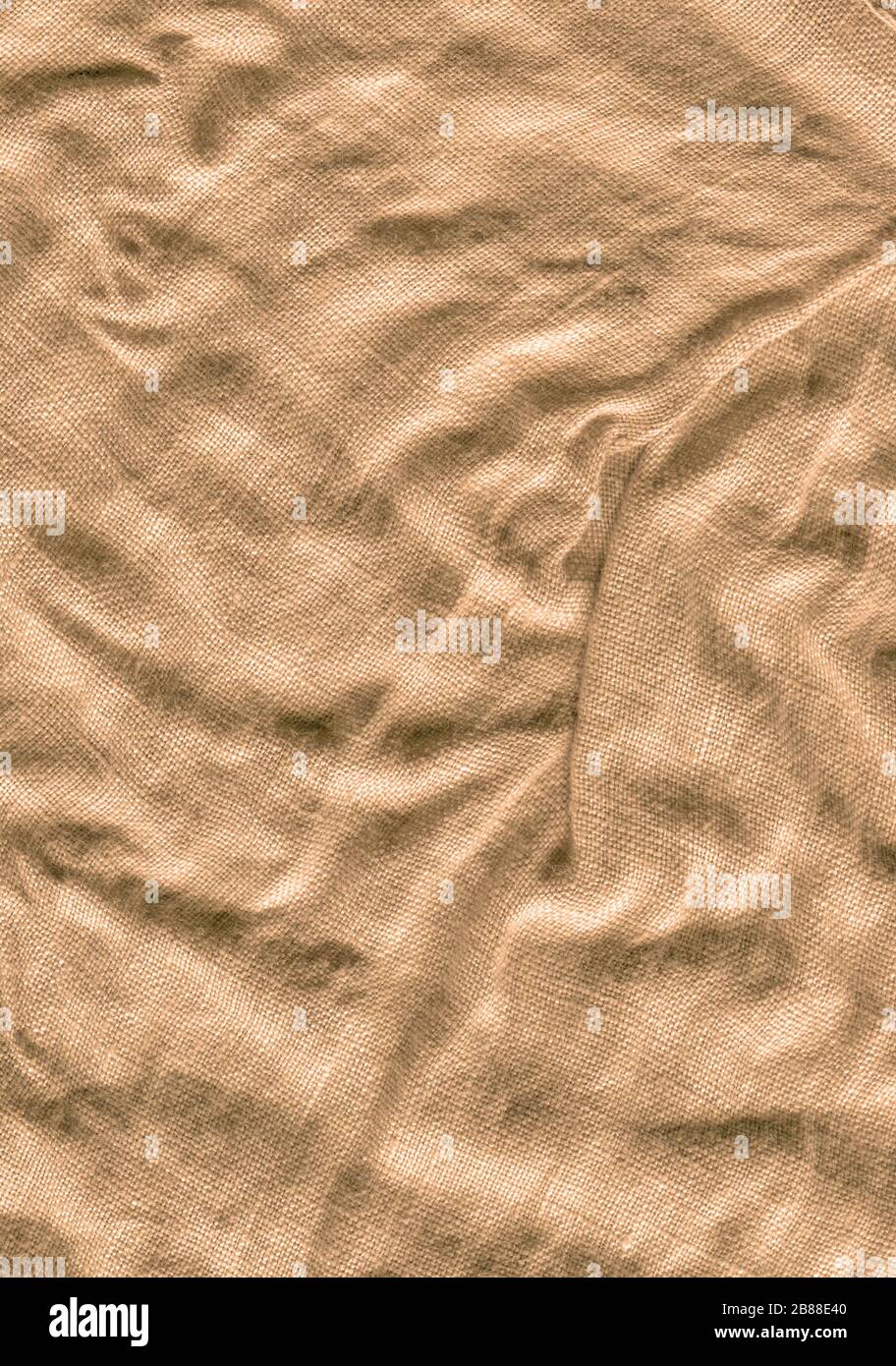 Burlap grunge texture background. Light brown fabric. Light natural linen texture. Brown canvas ...