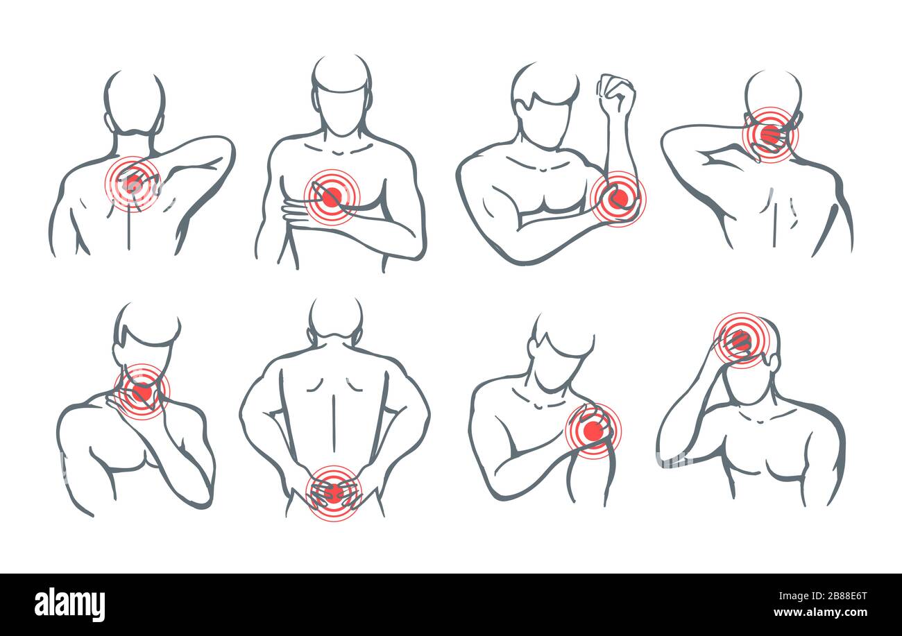 Vector body painful parts Stock Vector Image & Art - Alamy