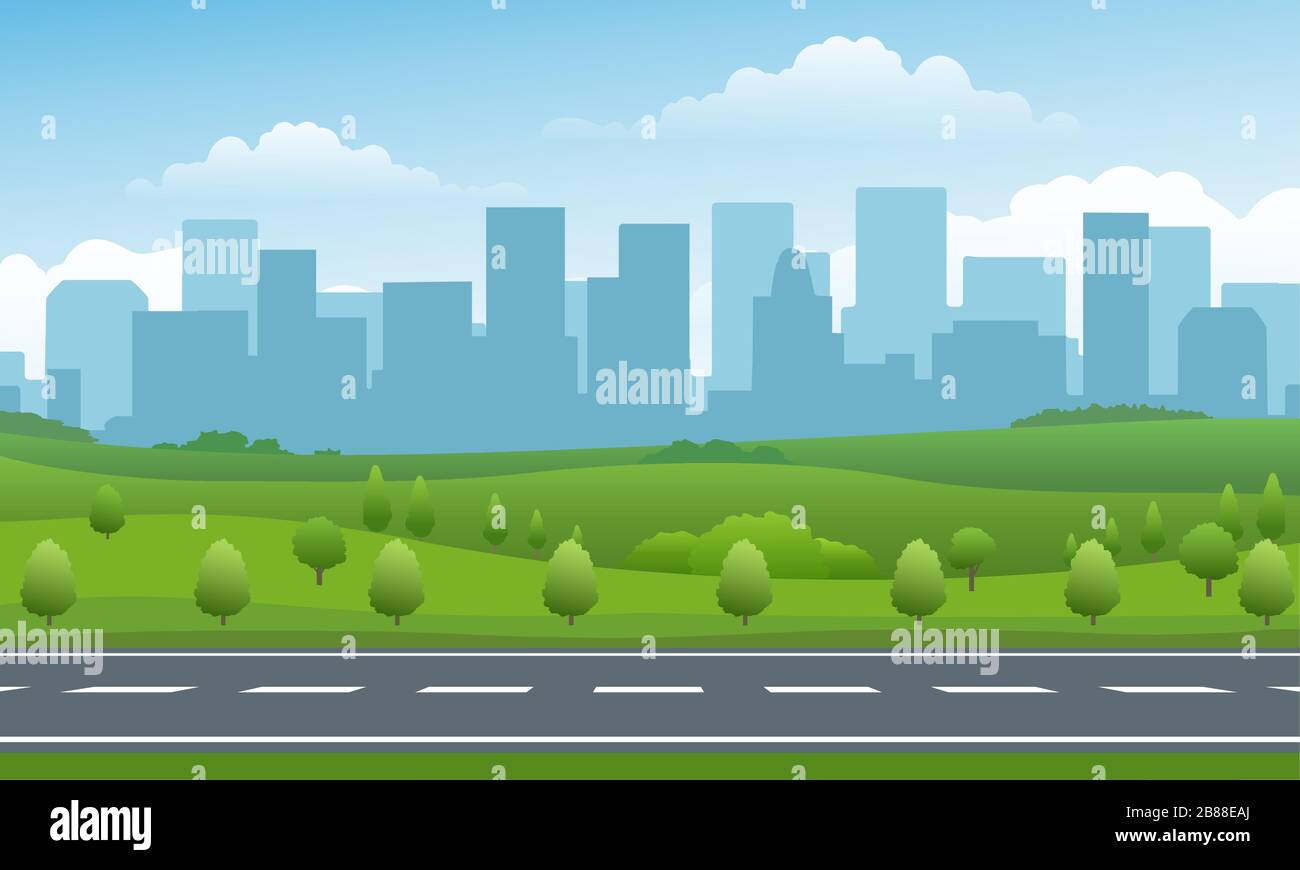 City Road Vector Wallpaper