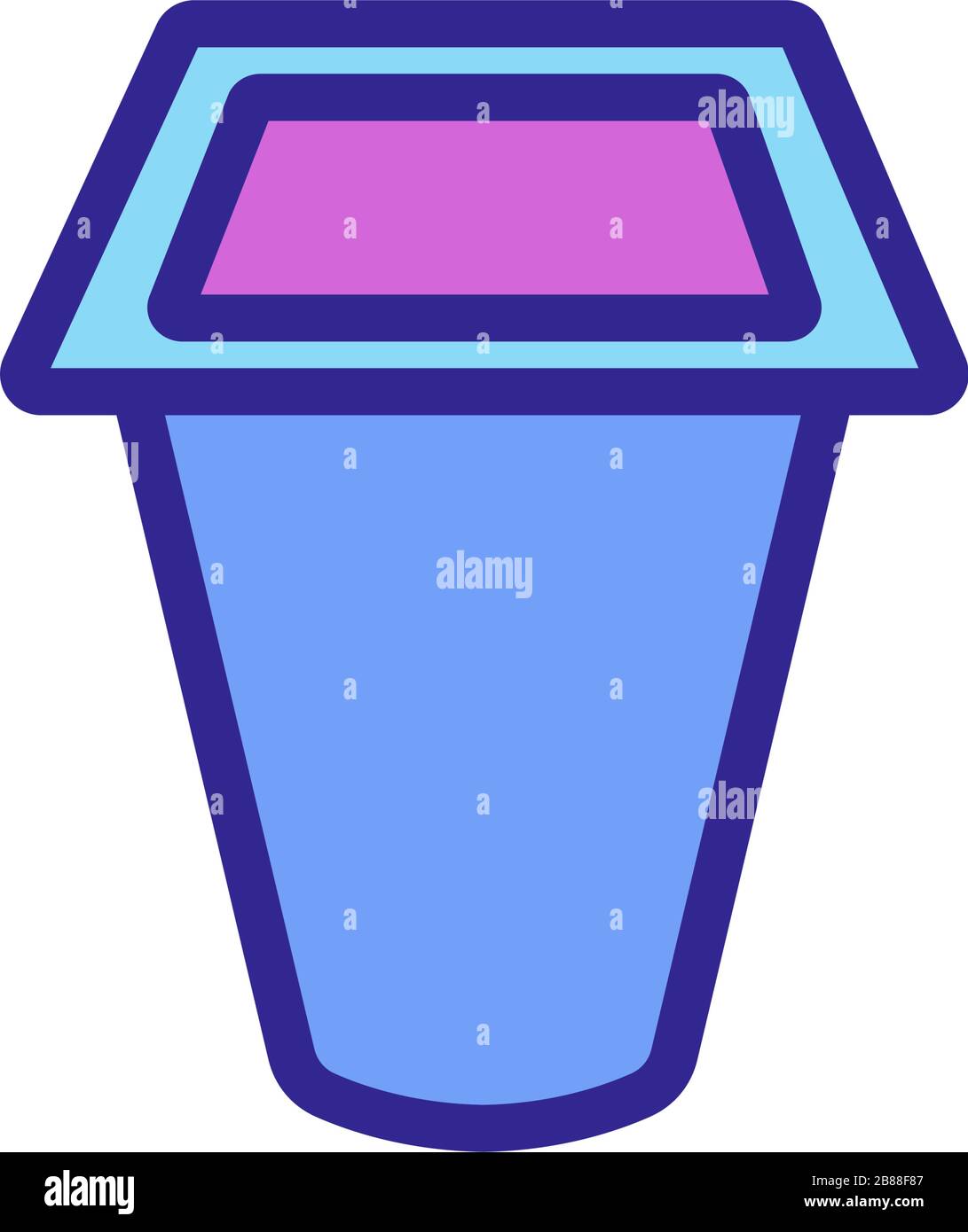 the yogurt is delicious icon vector outline illustration Stock Vector ...