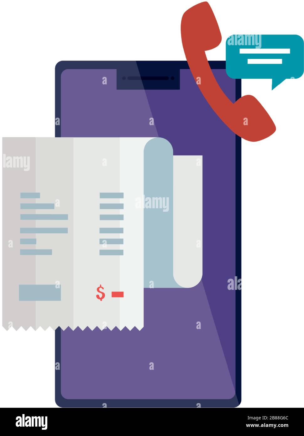 Telephone invoice Stock Vector Images - Alamy