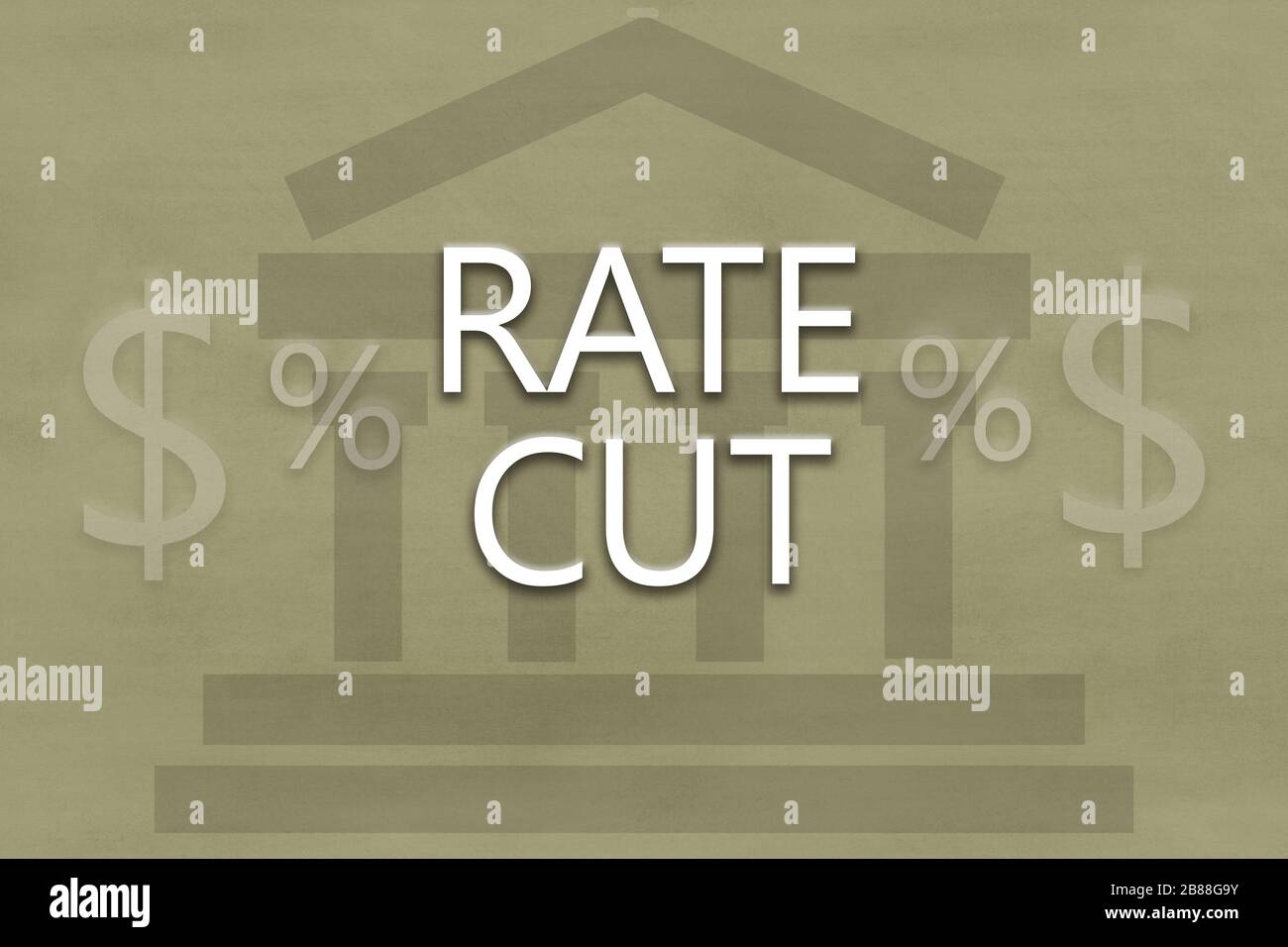 Illustrative example of US fed Interest rate cut - concept of ...
