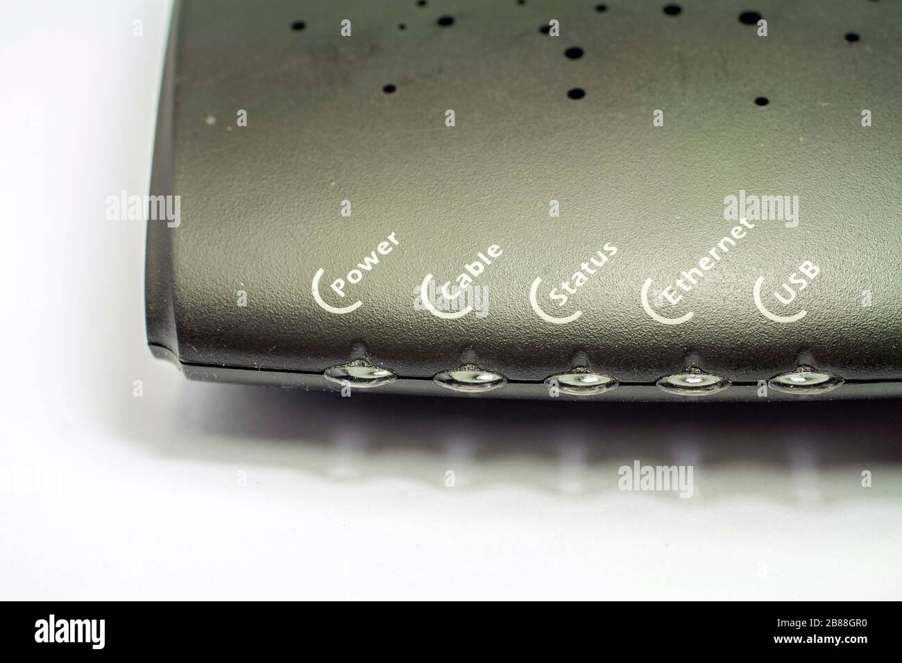 Old router modem isolated on white background Stock Photo - Alamy