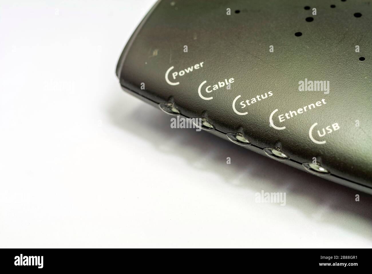 Old router modem isolated on white background Stock Photo - Alamy