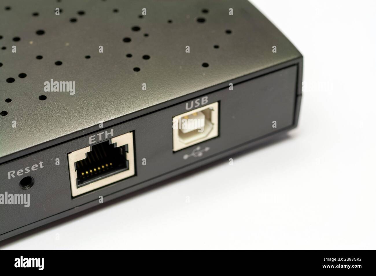 Old router modem isolated on white background Stock Photo - Alamy