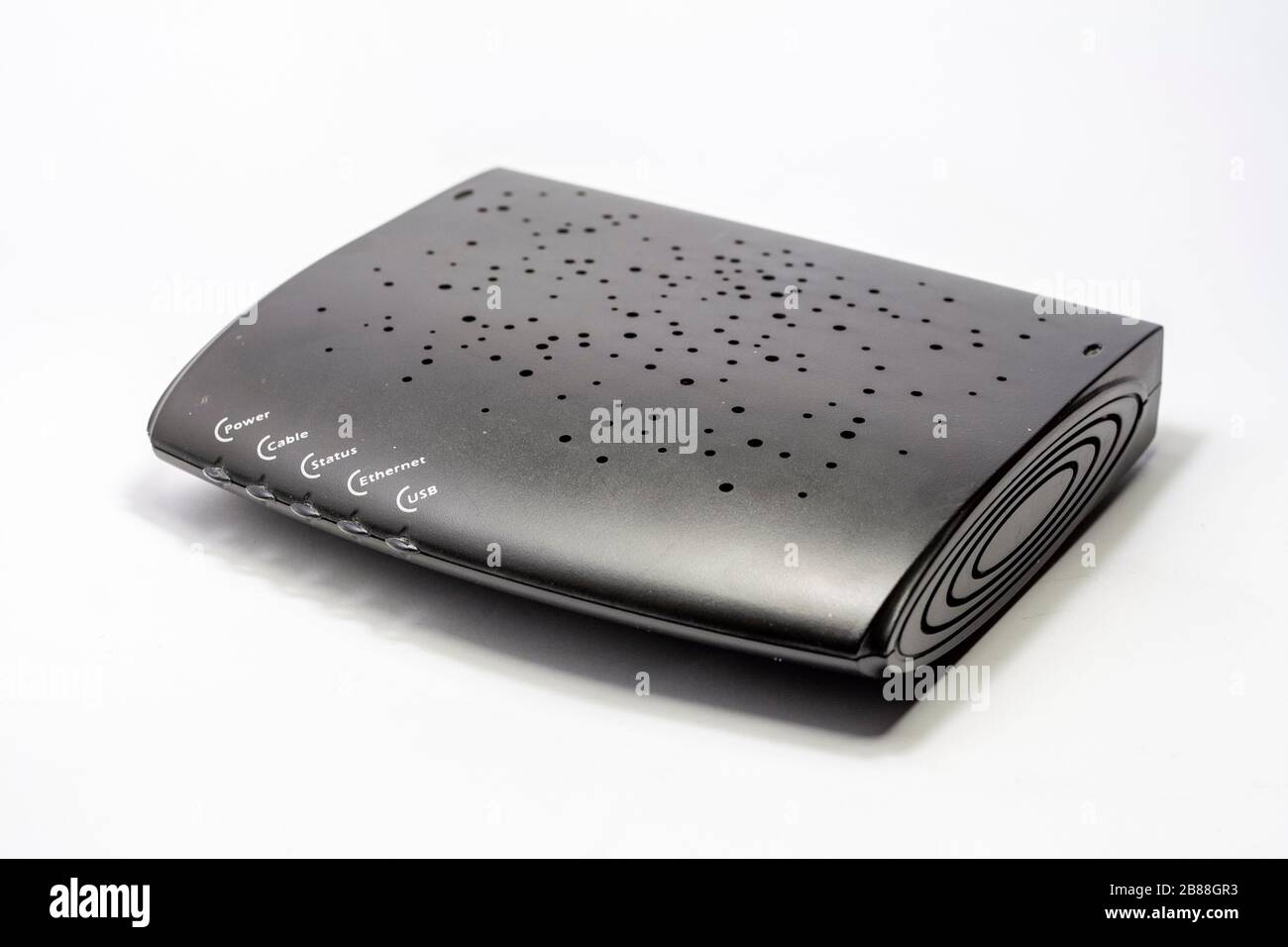 Old router modem isolated on white background Stock Photo - Alamy