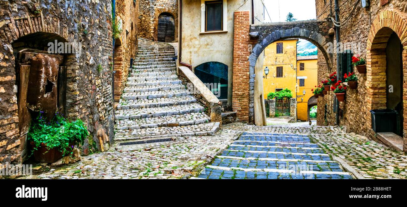 Old streets of italian village,Casperia,Lazio region Stock Photo - Alamy