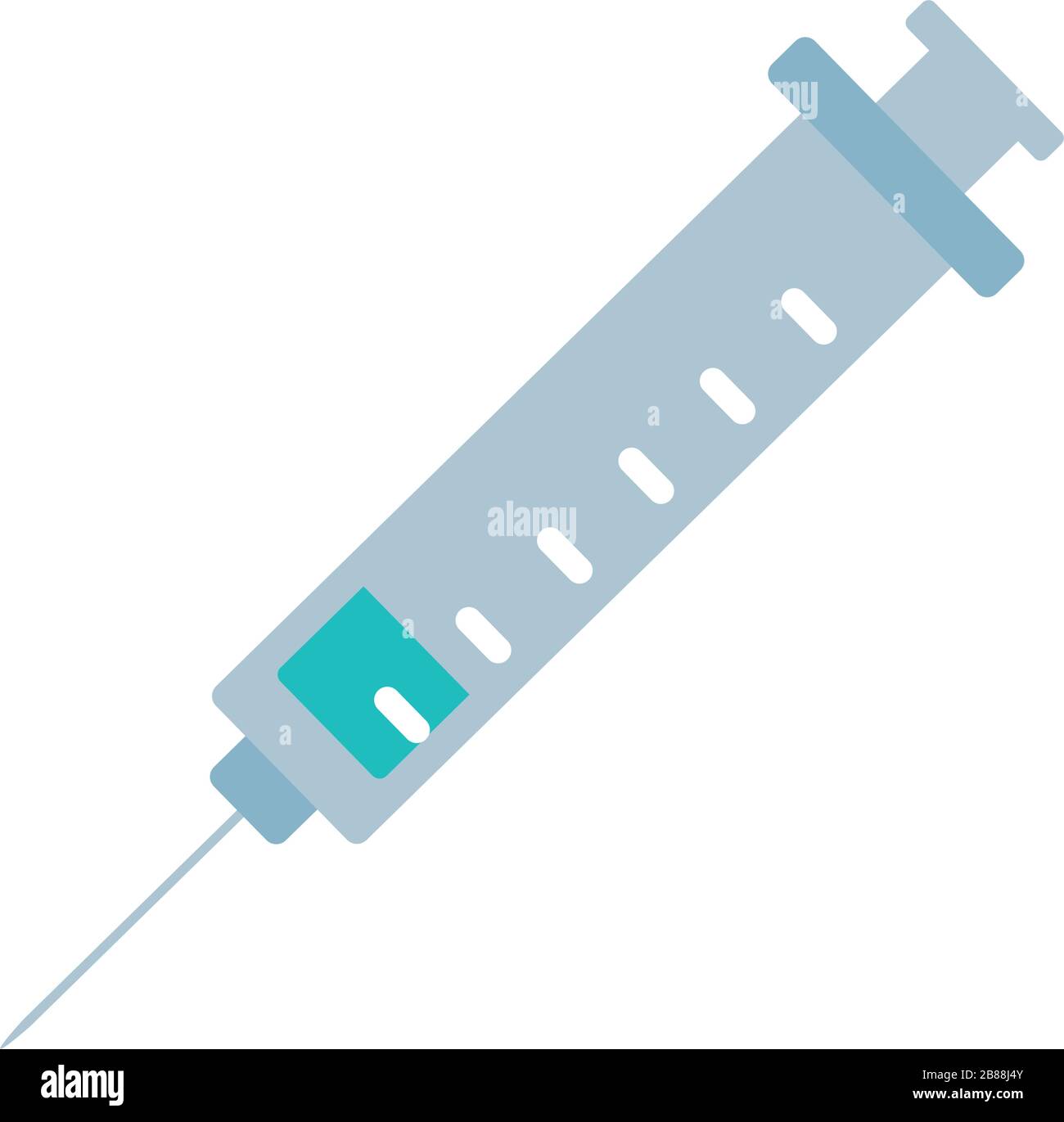 injection icon over white background, flat style, vector illustration ...