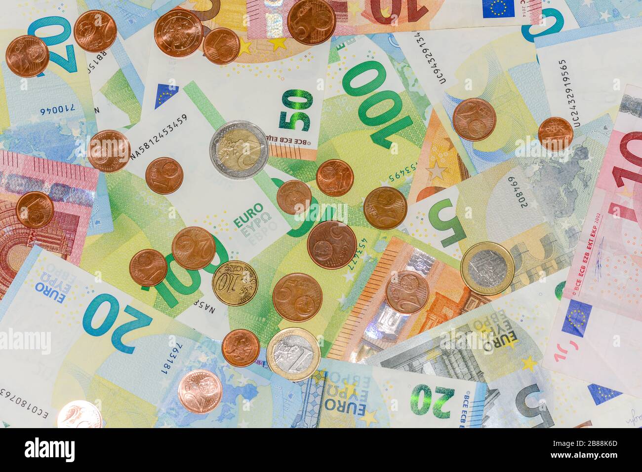 euro banknote money finance concept cash on white background Stock ...