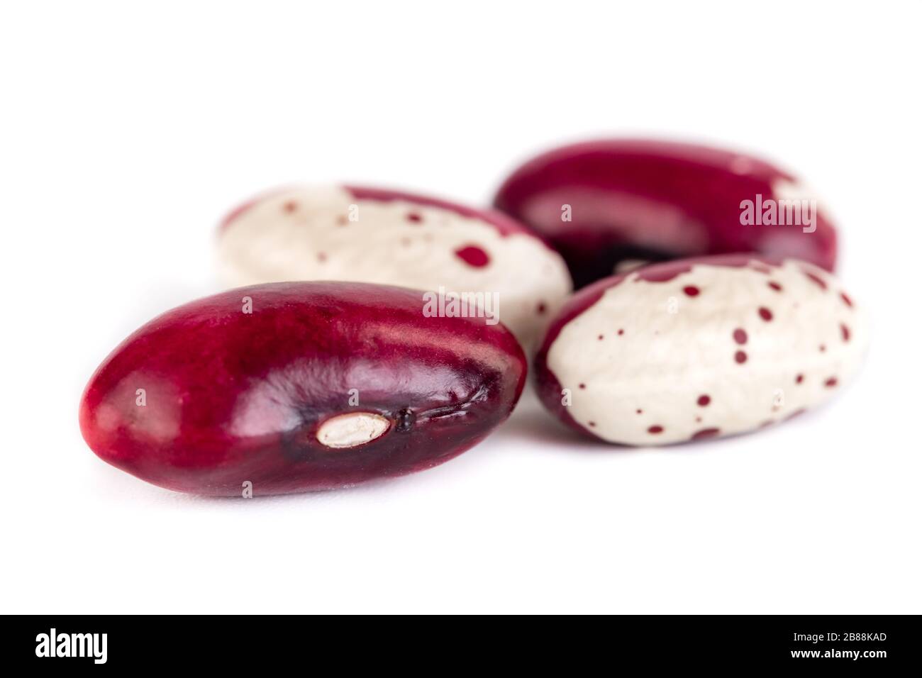 Close-up red Beans isolated on white background Stock Photo - Alamy