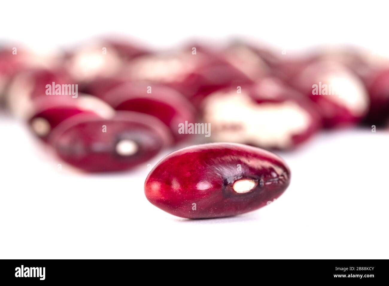 Close-up red Beans isolated on white background Stock Photo - Alamy