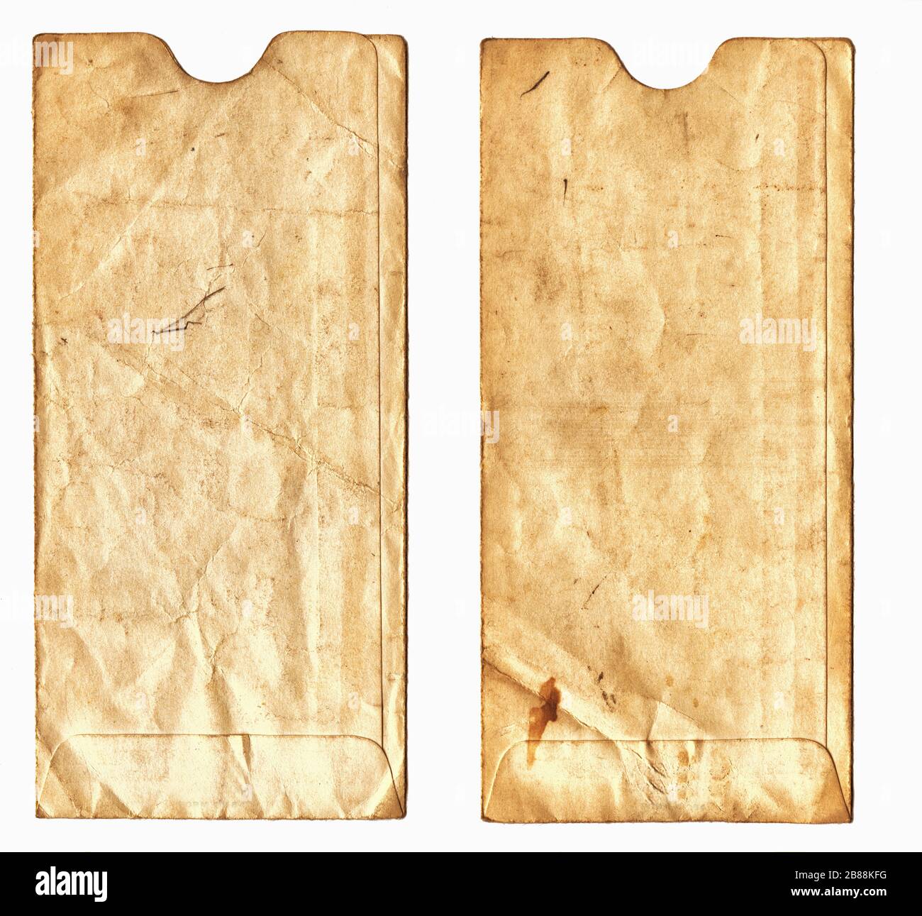 Collection of two old report card envelopes from the 1960s on a white ...