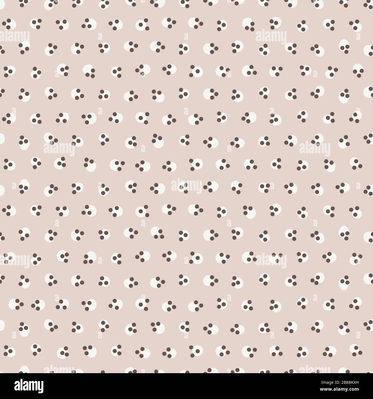 Hand drawn whimsical spotty dots seamless pattern. Vector wonky ...