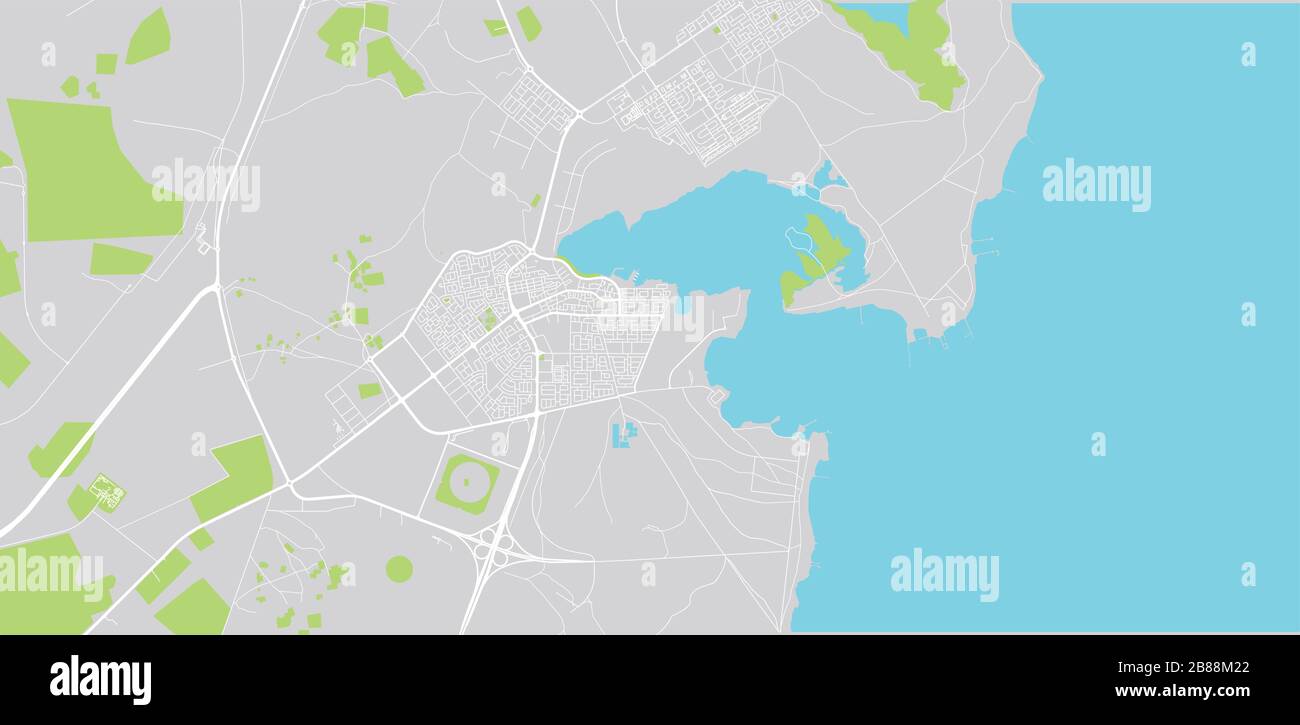 Urban vector city map of Al Khor, Qatar Stock Vector Image & Art - Alamy