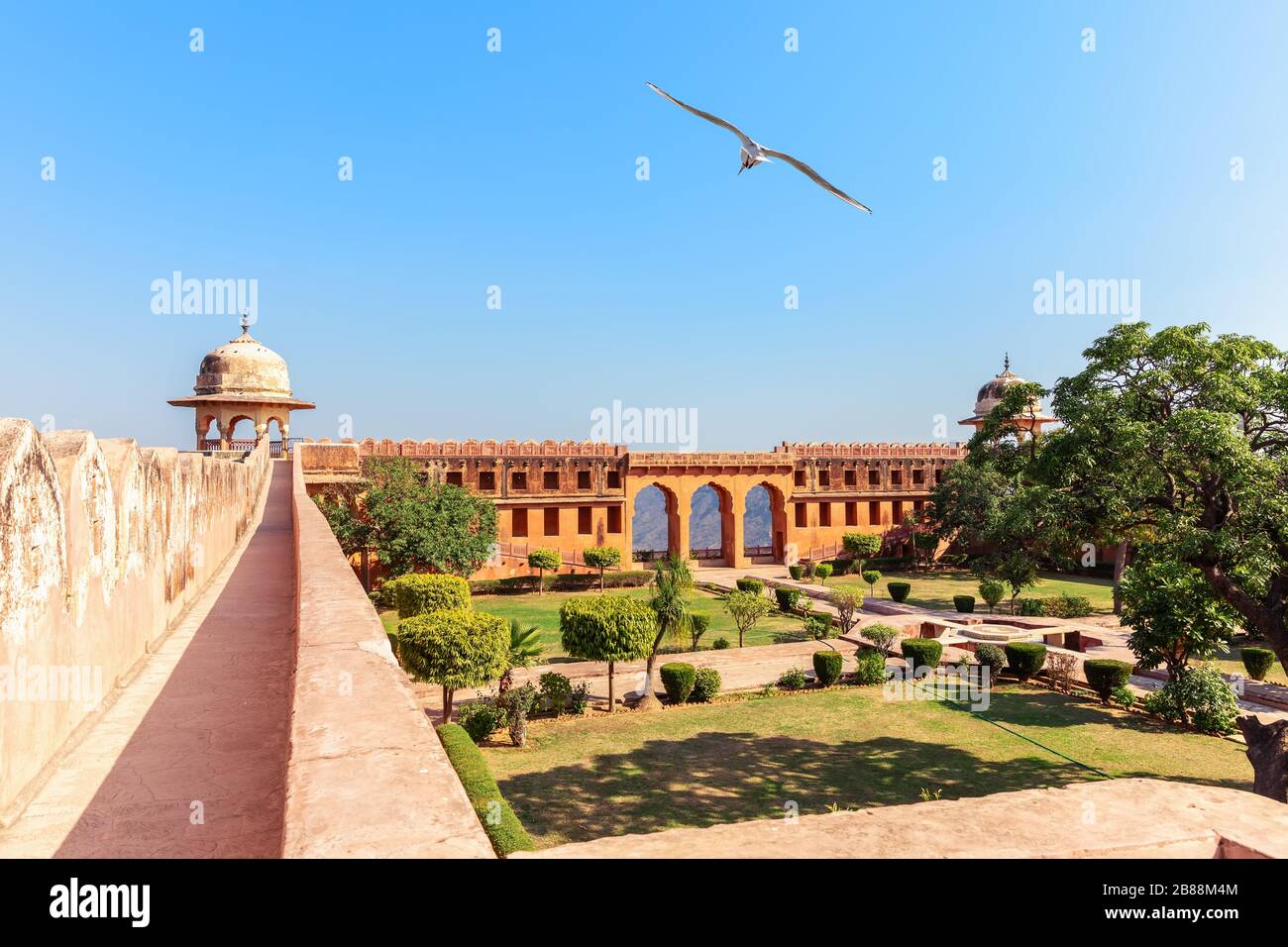 Beautiful Jaigarh Fort courtyard, Jaipur, Rajasthan, India Stock Photo ...