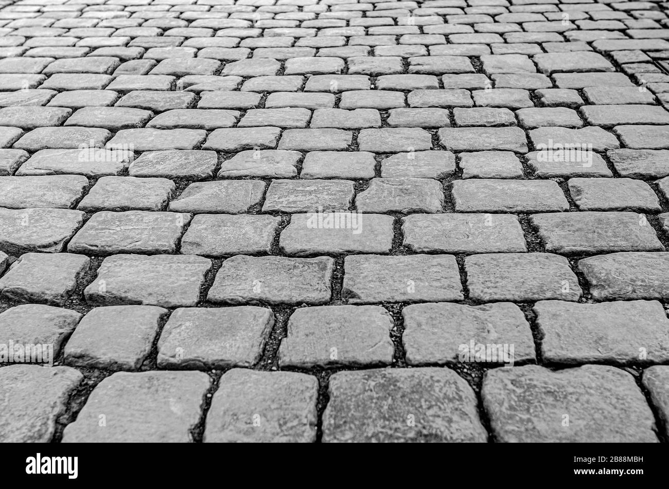 Brick stone street road Stock Photo - Alamy