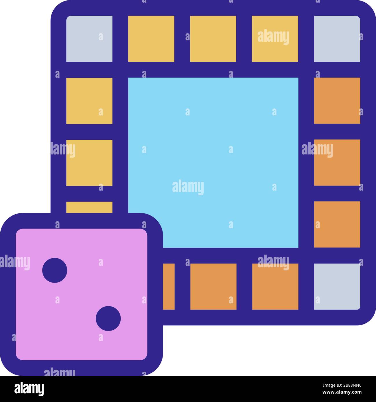 the game cube field icon vector outline illustration Stock Vector Image ...