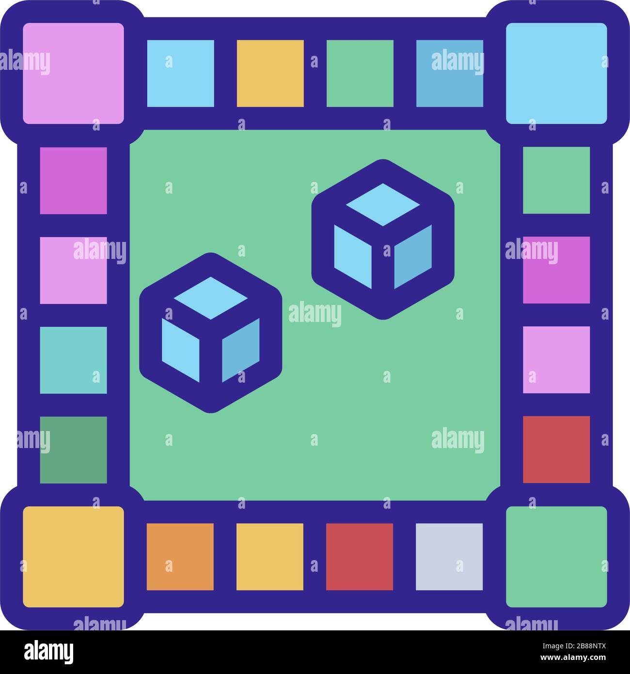playing field table icon vector outline illustration Stock Vector Image ...