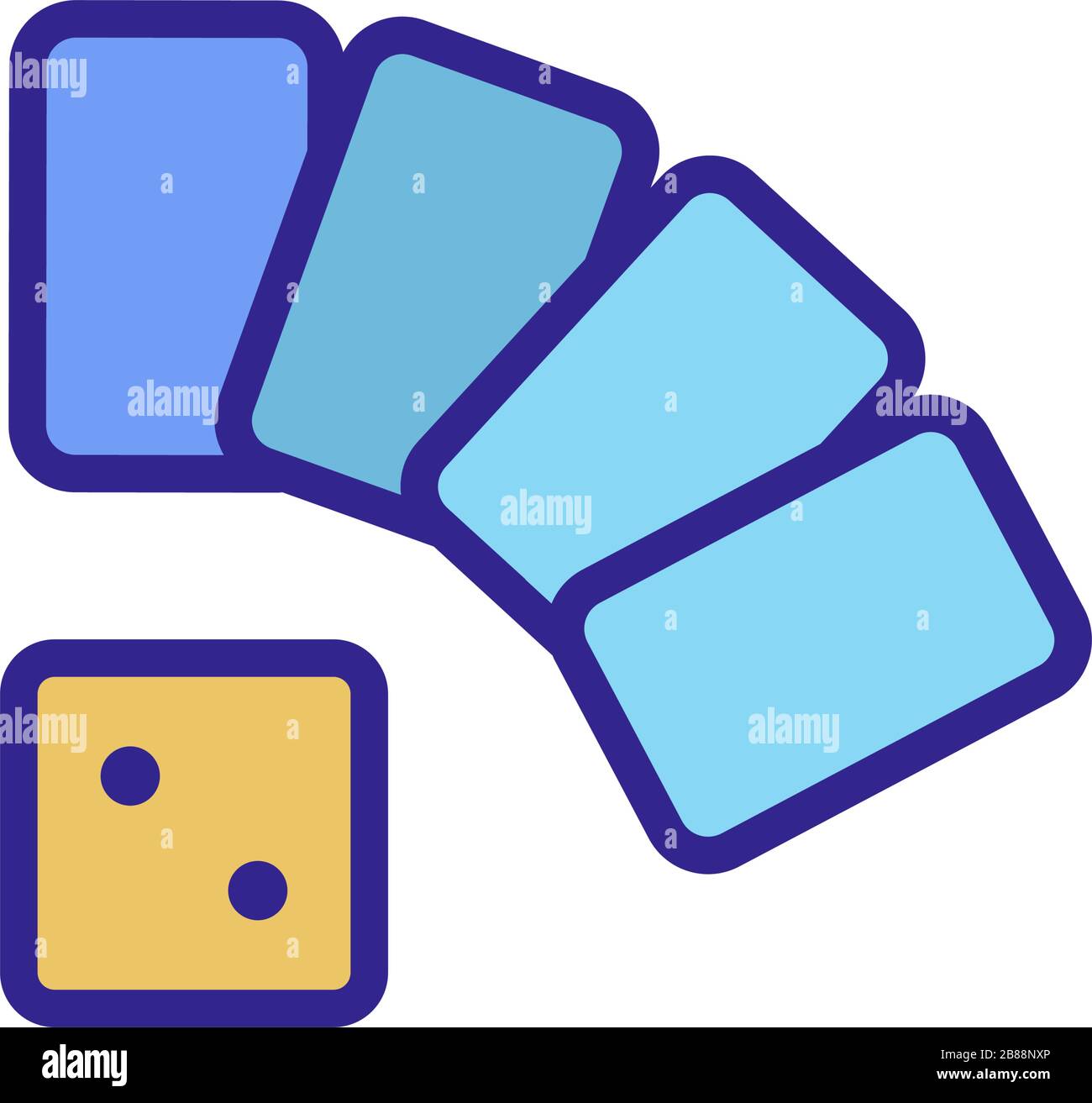game cards dice icon vector outline illustration Stock Vector Image ...
