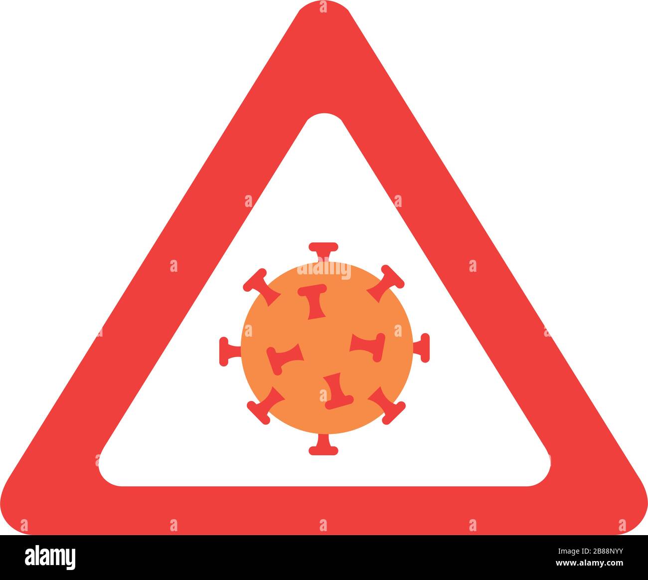 covid 19 virus sign icon over white background, flat style, vector ...