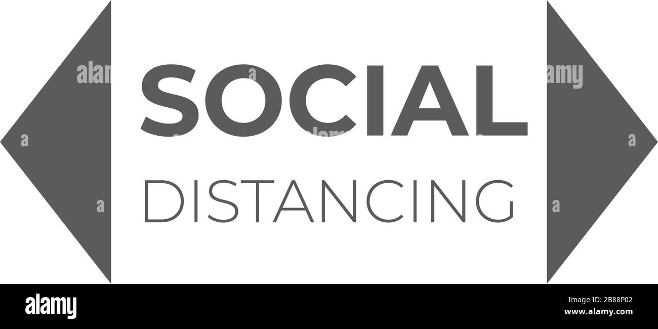 Social or physical distancing, keep distance in public society people ...