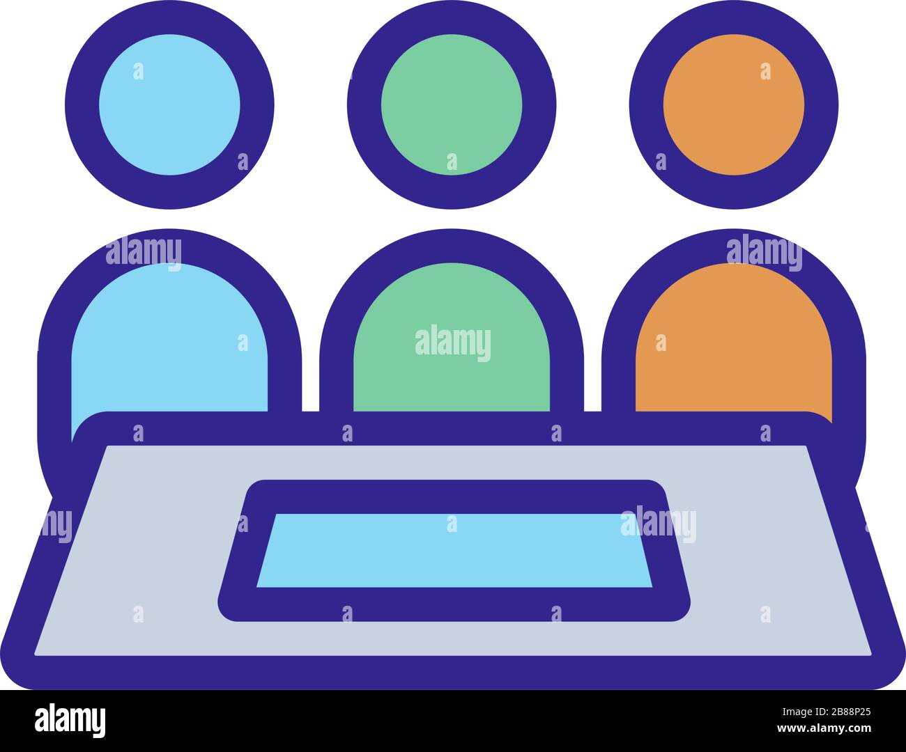 game for a large company icon vector outline illustration Stock Vector ...
