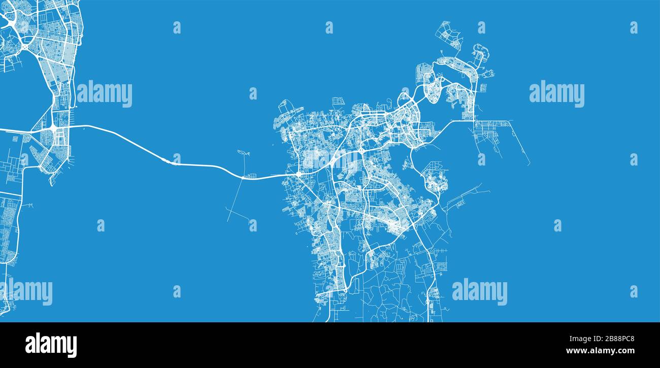 Urban vector map of Bahrain, middle east Stock Vector Image & Art - Alamy